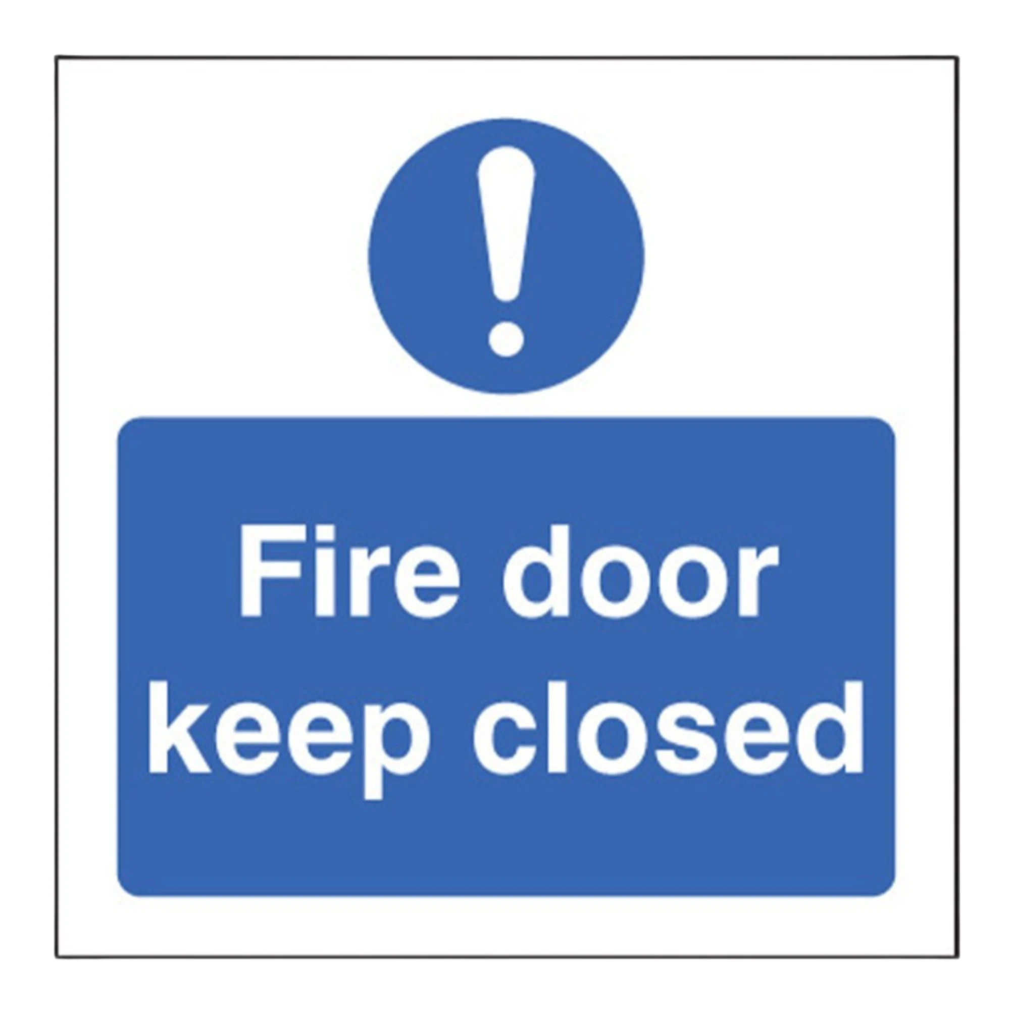 FireShield Fire Door Keep Closed Sign 80x80mm | Shop Now