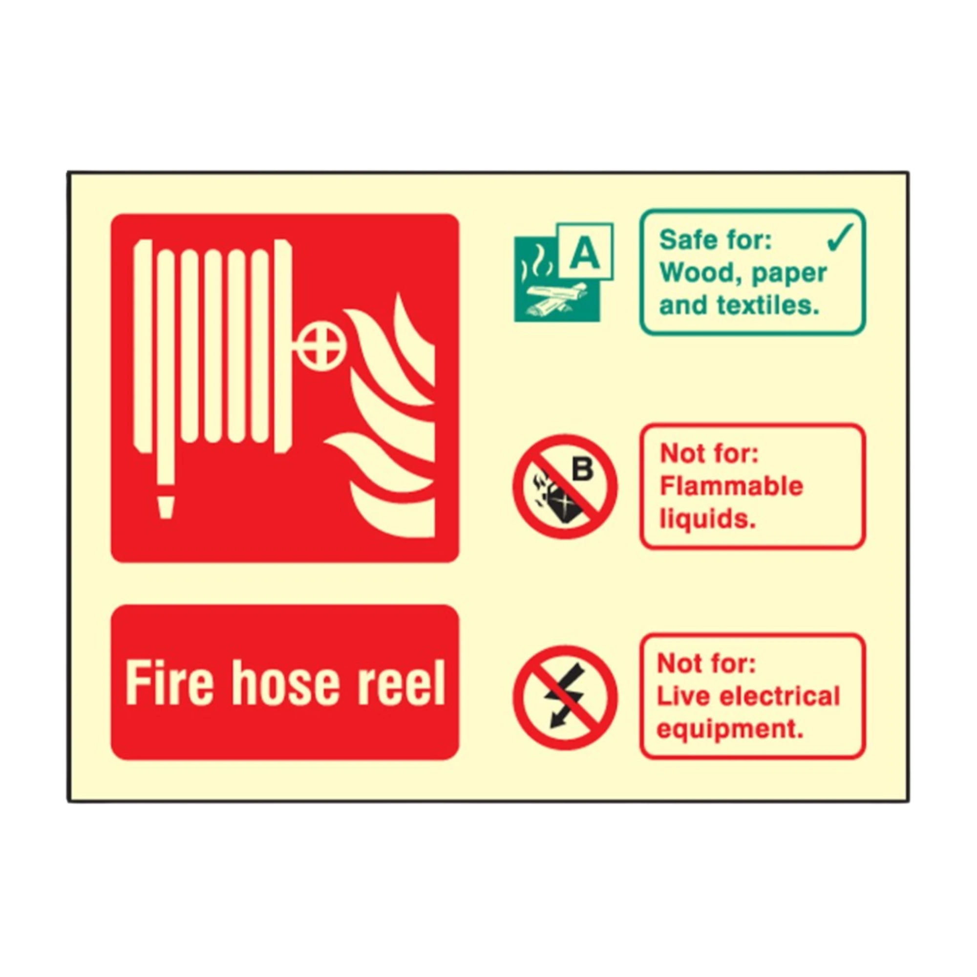 FireShield Fire Hose Reel Sign - Landscape W/ Options | FPS