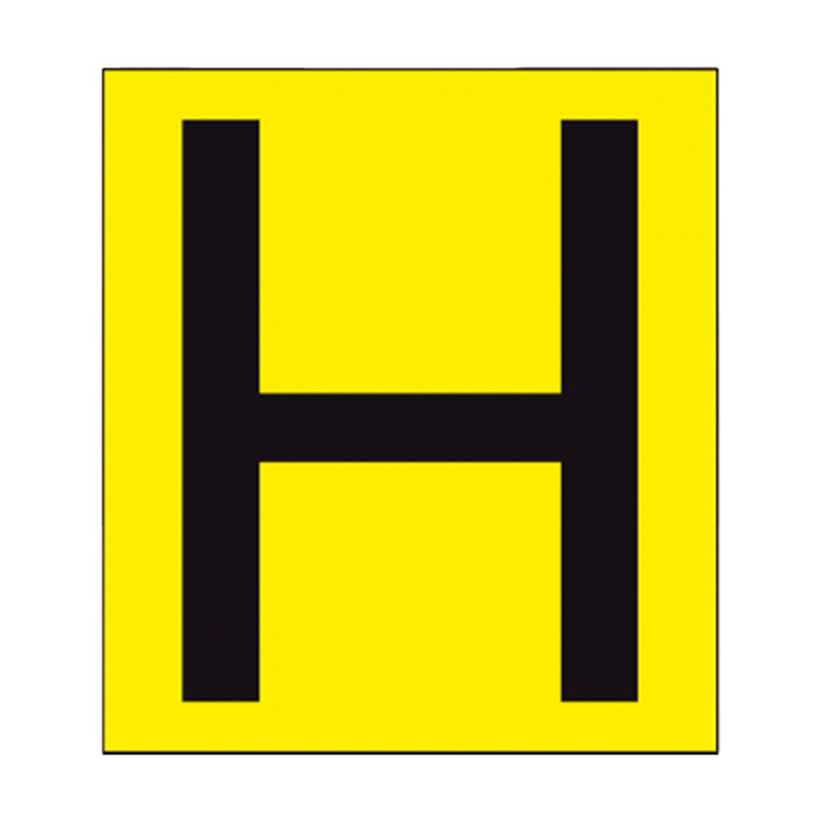 180mm x 200mm Metal Fire Hydrant H Symbol Sign | FPS