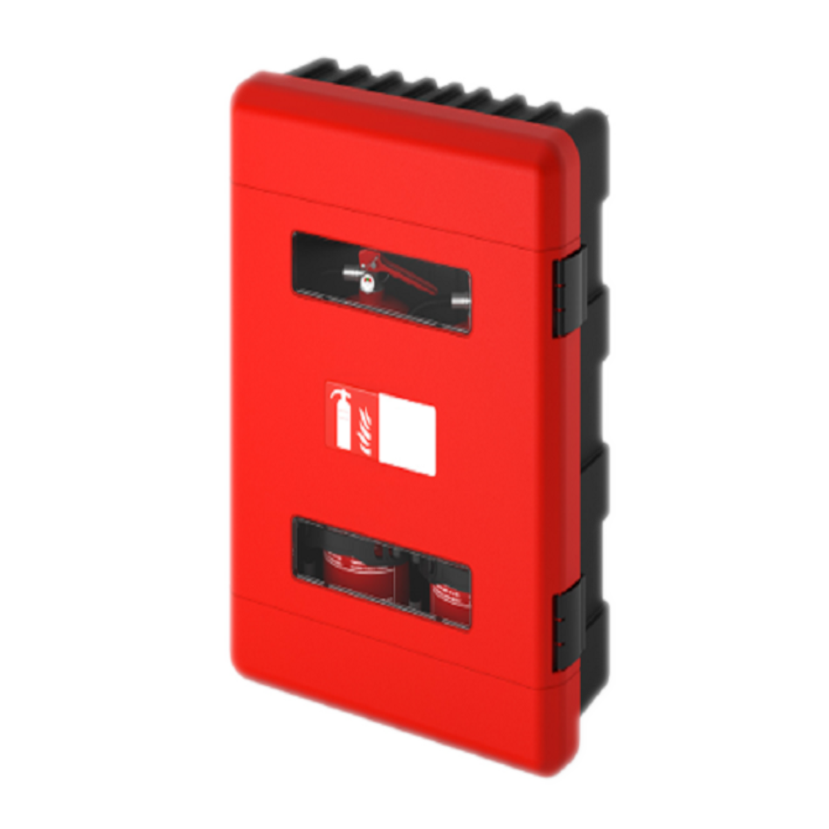 Commander Double Fire Extinguisher Cabinet w/ Optional Lock | Fire ...