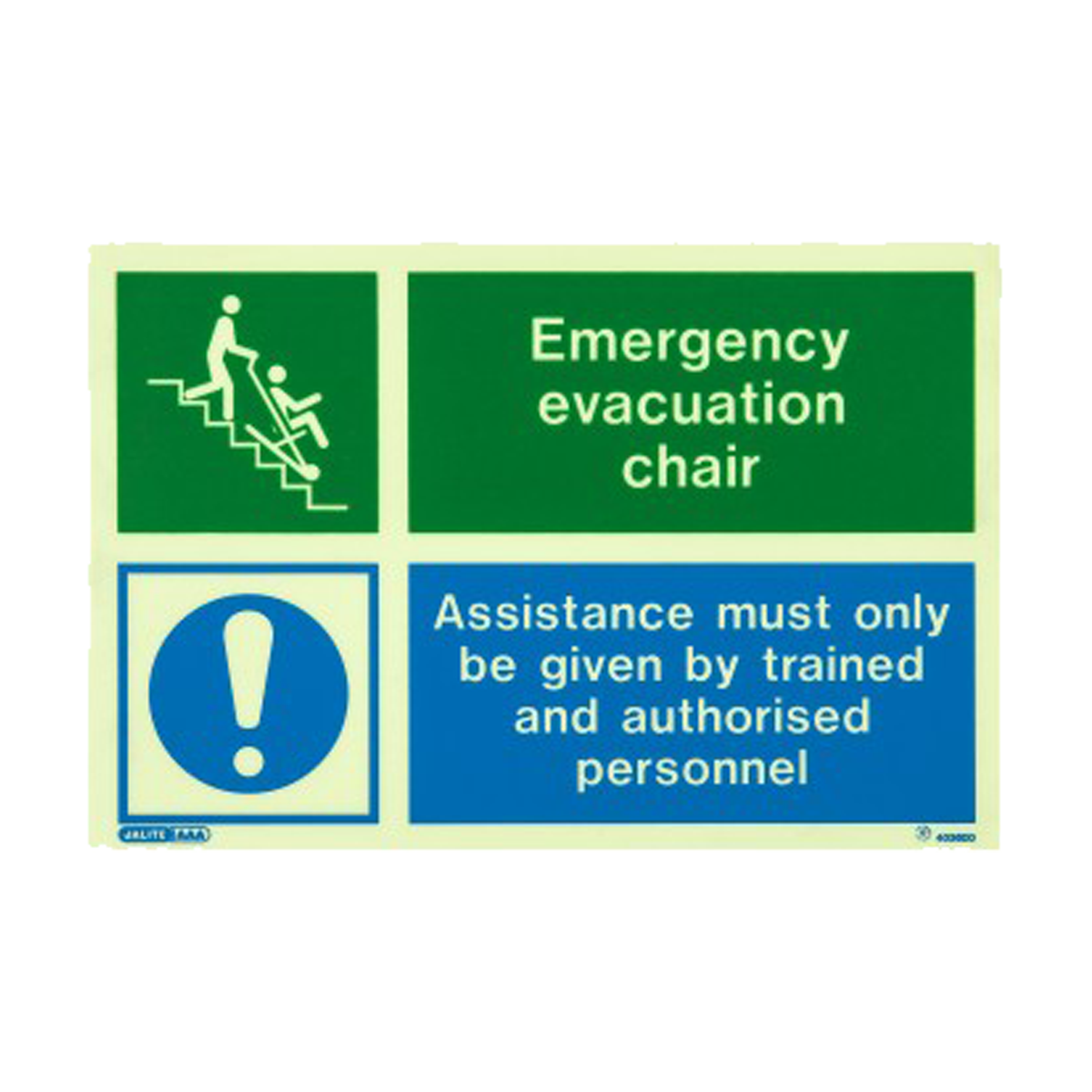 Evacusafe Evacuation Chair Sign | Fire Protection Shop | Fire ...