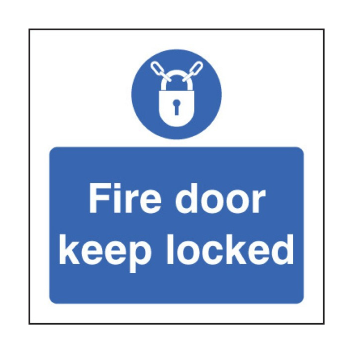 FireShield Fire Door Keep Locked Sign 1 (80mm x 80mm) | FPS