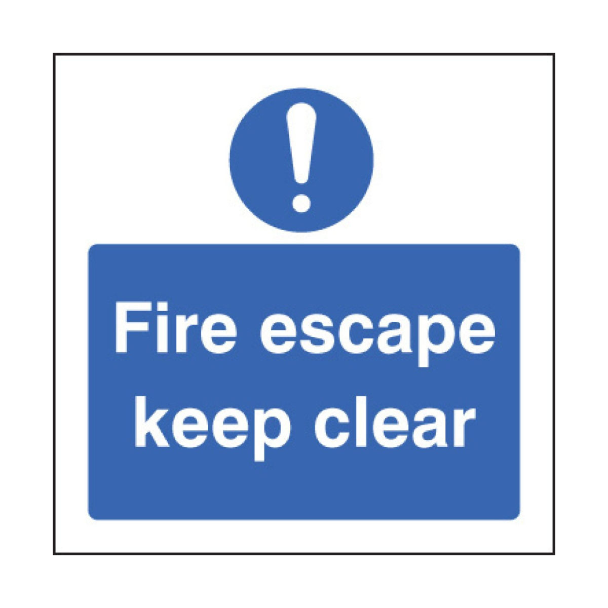 FireShield Fire Escape Keep Clear Sign | FPS