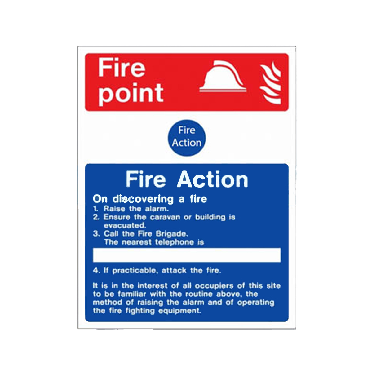 FireShield Rigid Plastic Portable Buildings & Caravan Site Fire Action ...