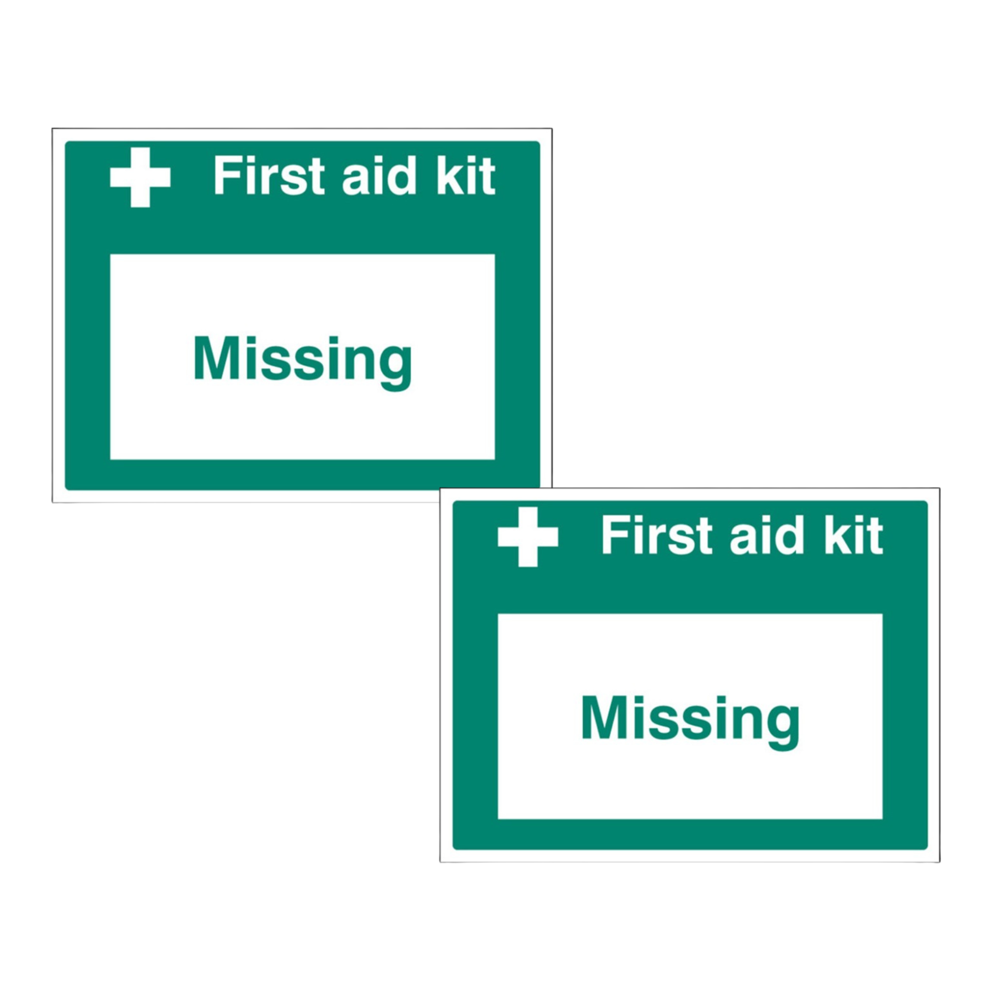 FireShield First Aid Kit Missing Sign | Fast UK Shipping