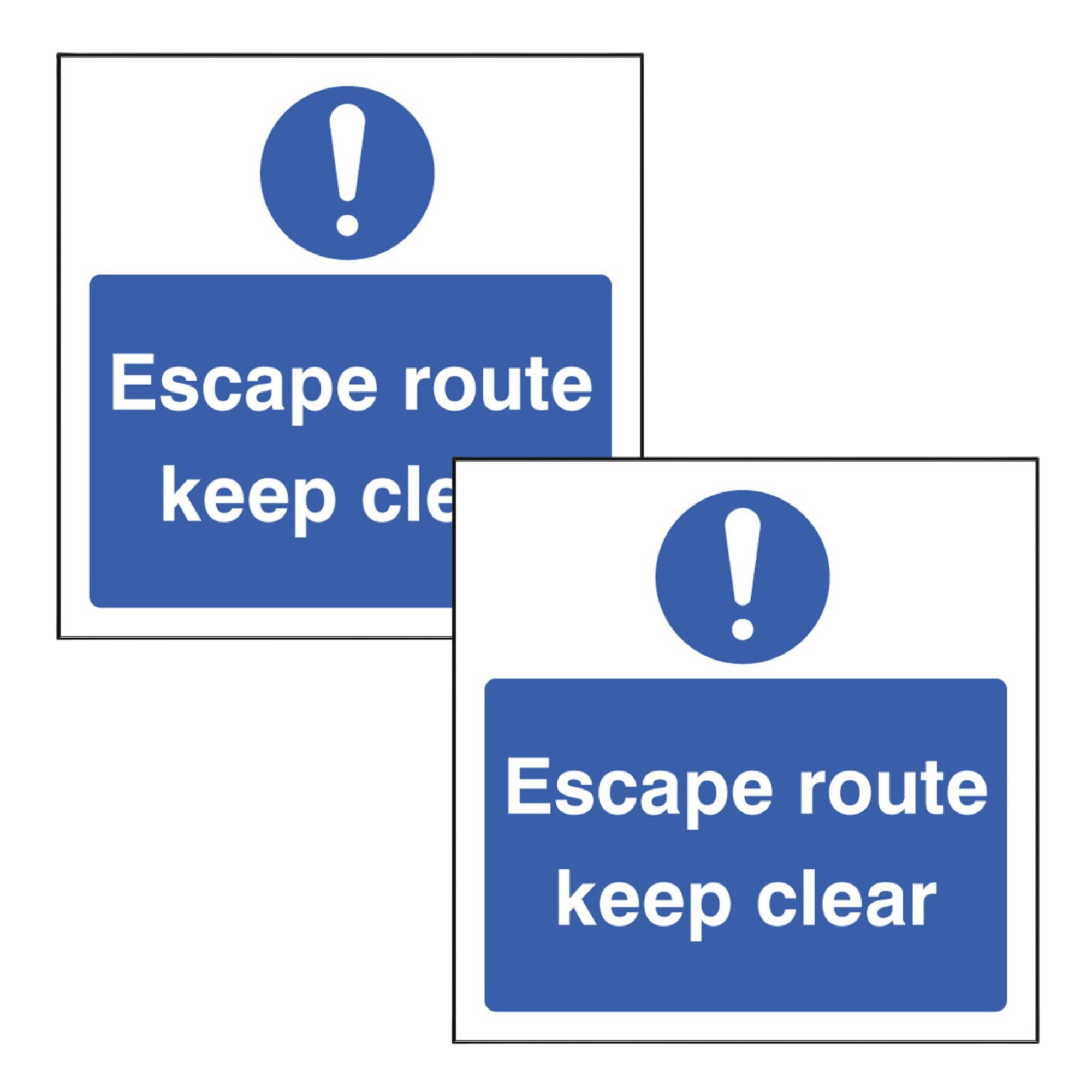 FireShield Escape Route Keep Clear Sign | Fast UK Delivery