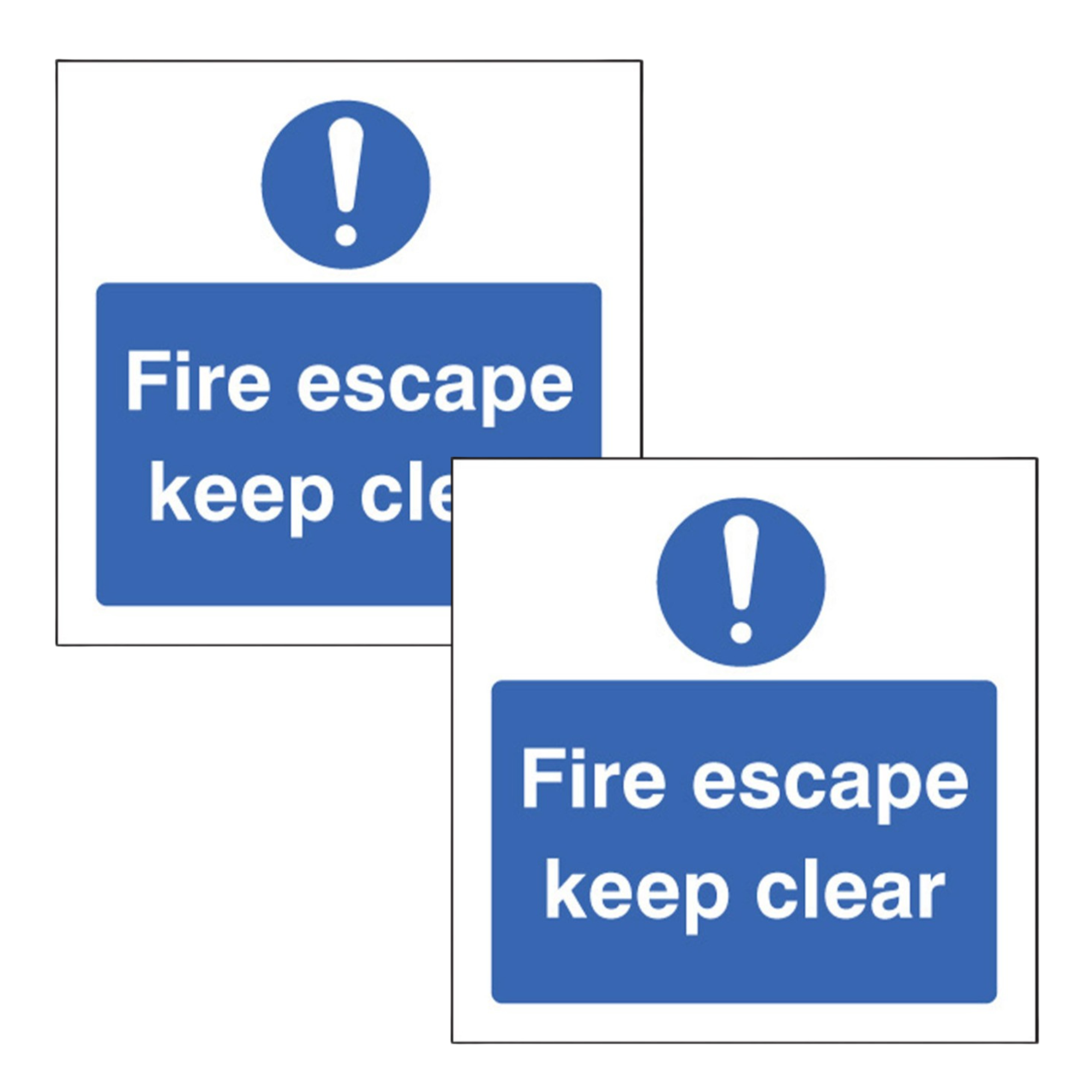 FireShield Fire Escape Keep Clear Sign | Fast UK Delivery
