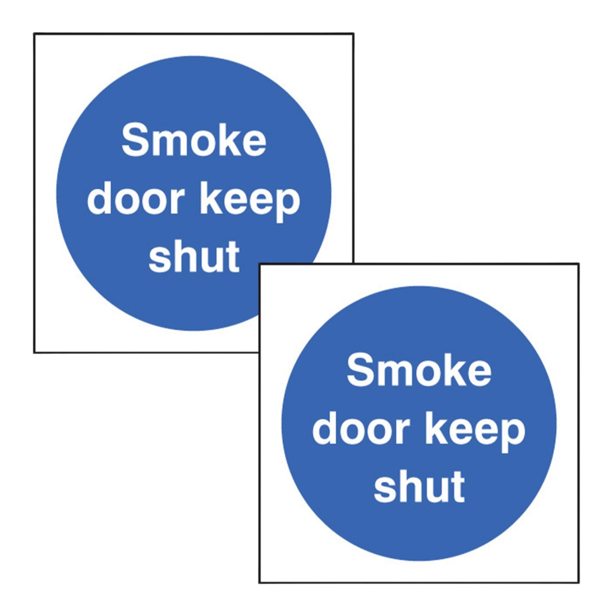 FireShield Smoke Door Keep Shut Sign 80x80mm | Fast Shipping
