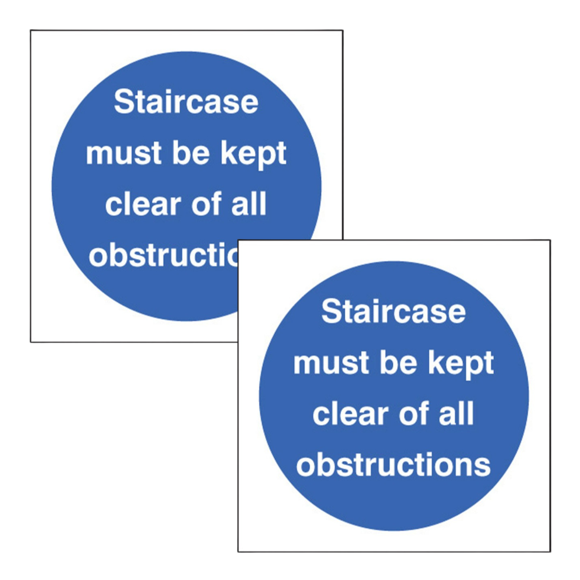 FireShield Staircase Must Be Kept Clear Sign 200x200mm. Shop
