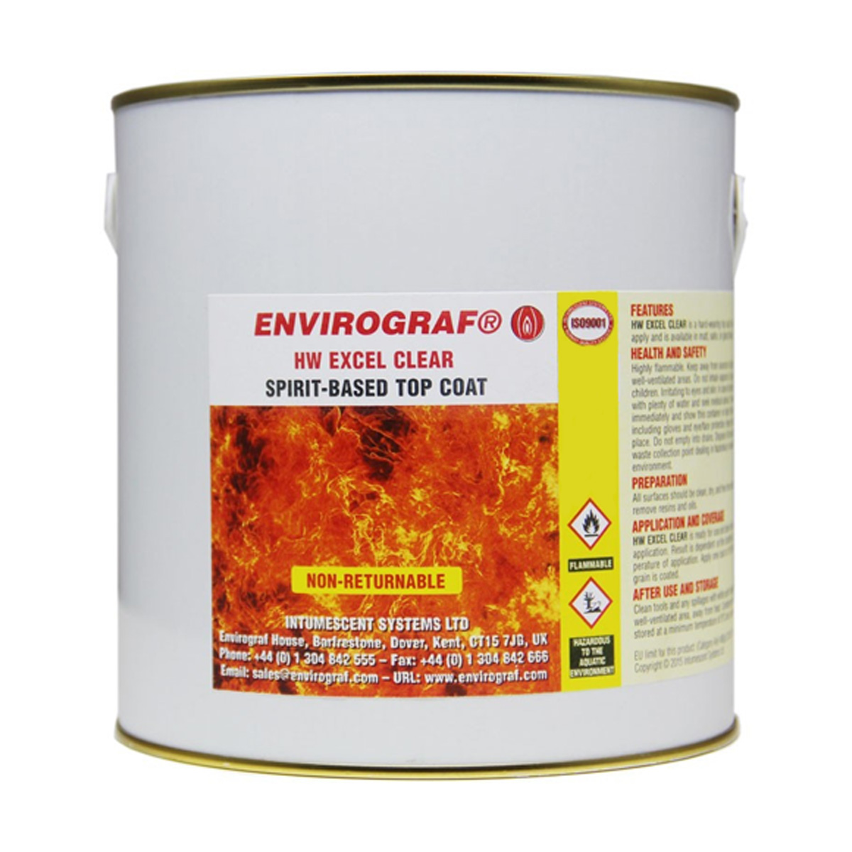 Envirograf HW Excel Clear Top Coat W/ Size & Finish Options