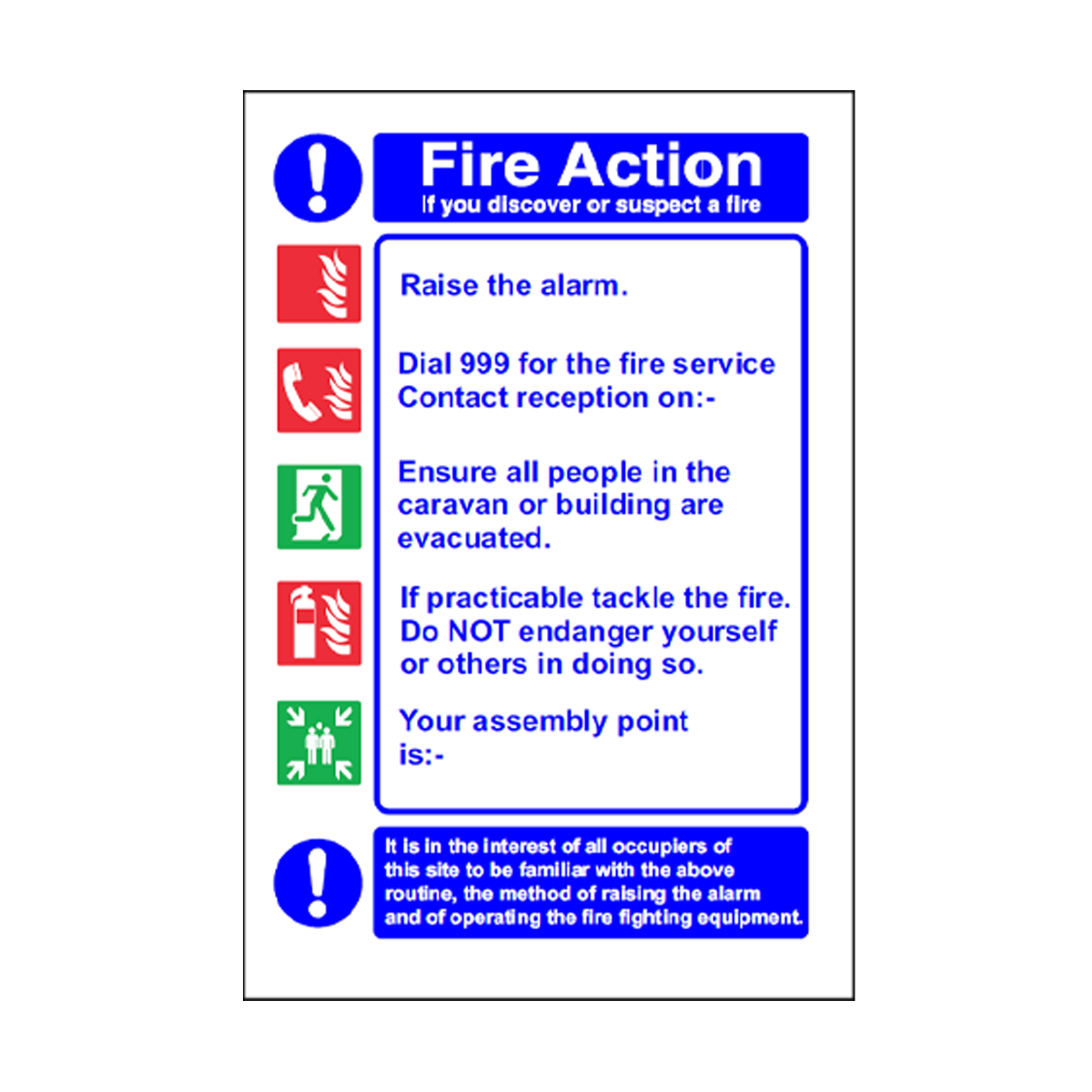 Fire Action Signs | FPS