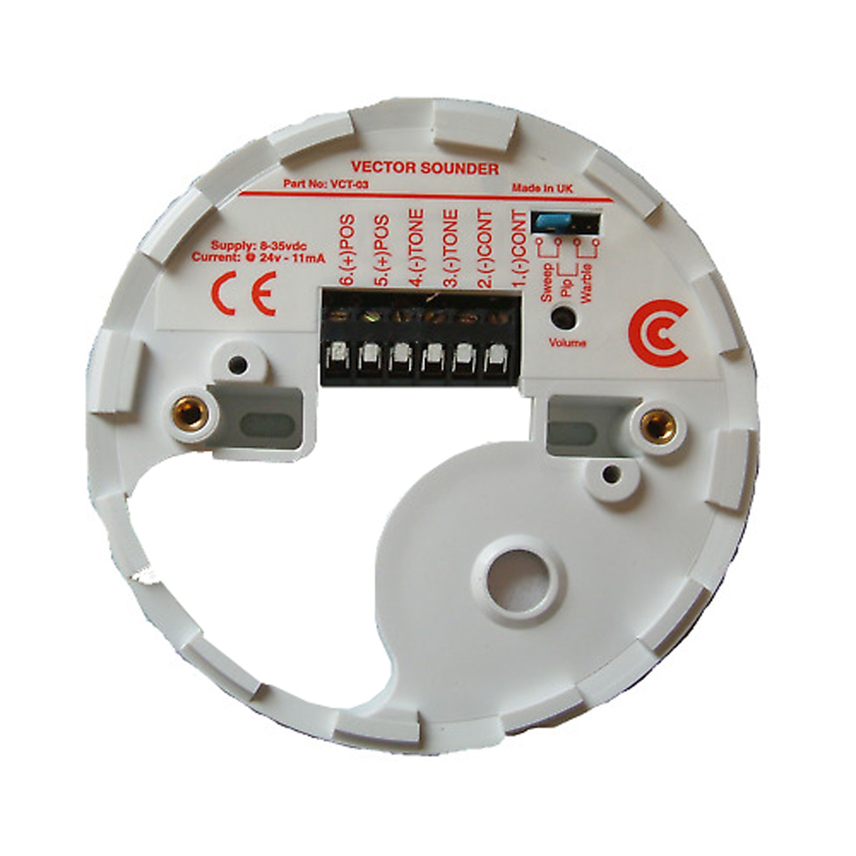 Cranford Controls Electronic 4 Tone Sounder Base | VCT-03-W