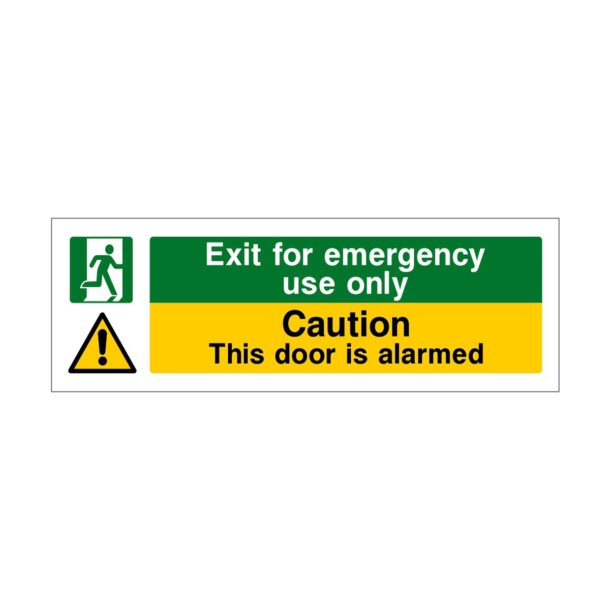 Exit For Emergency Use Only / Caution This Door is Alarmed | Fire ...